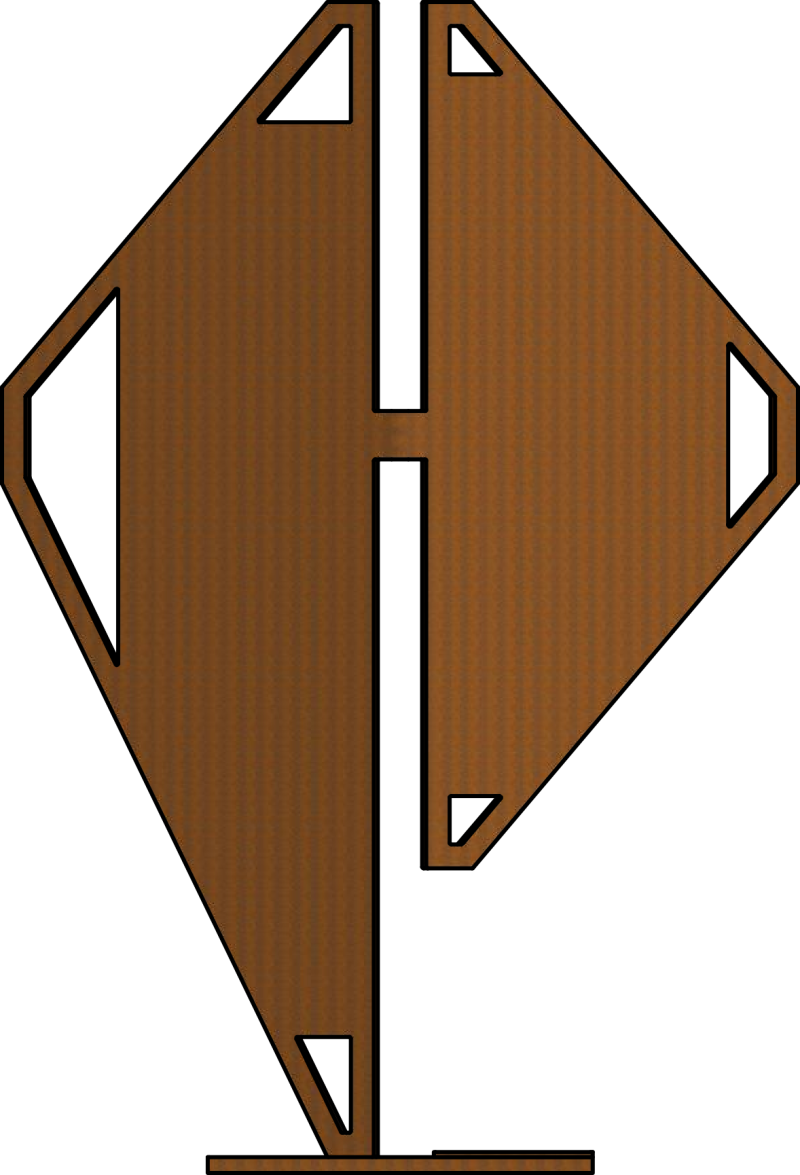 Three Hexagons made of corten steel - FerrCa