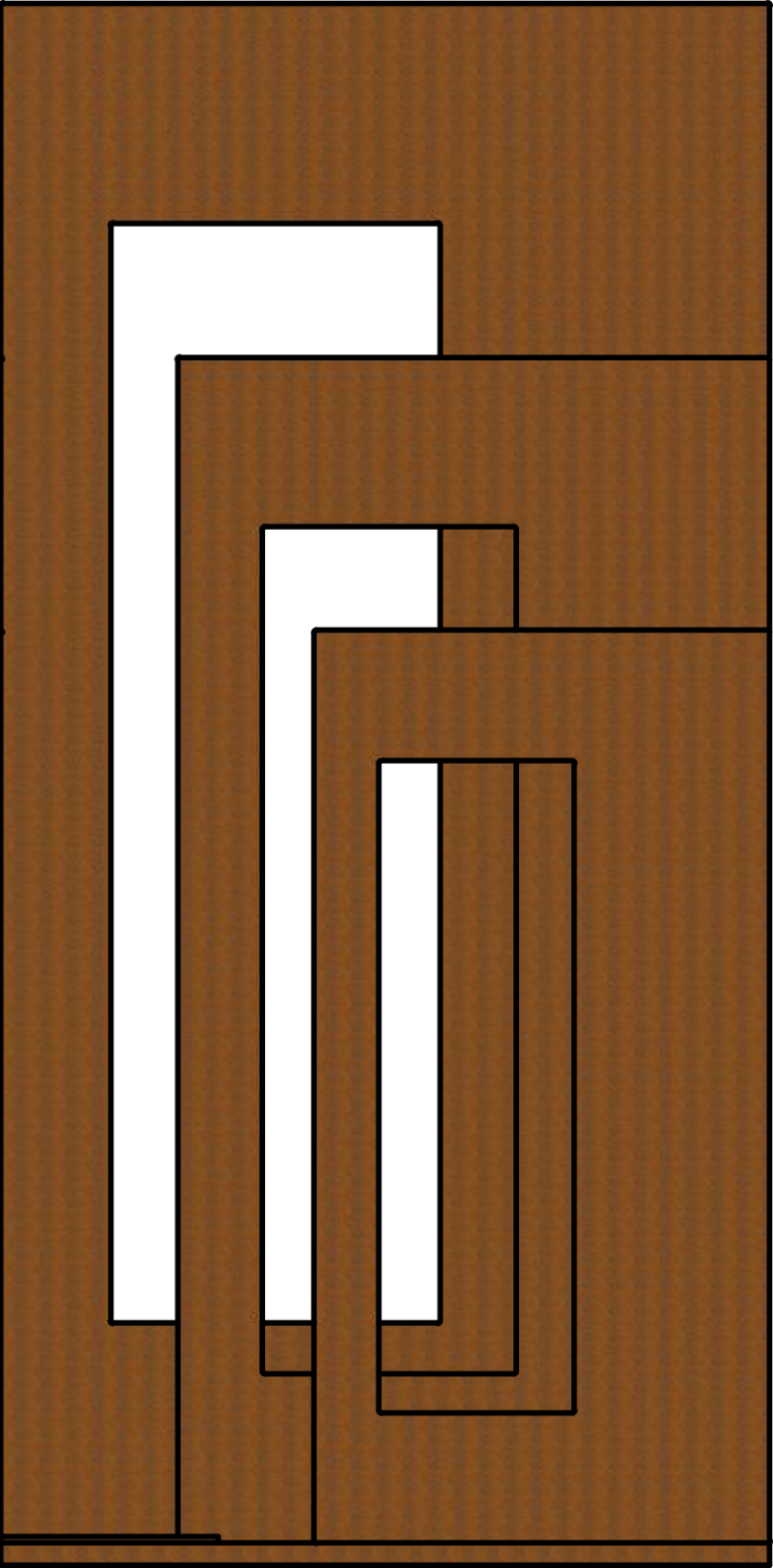 Three Rectangles made of corten steel - FerrCa